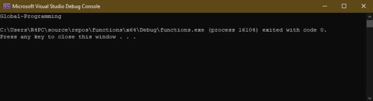 Functions and its type in C++